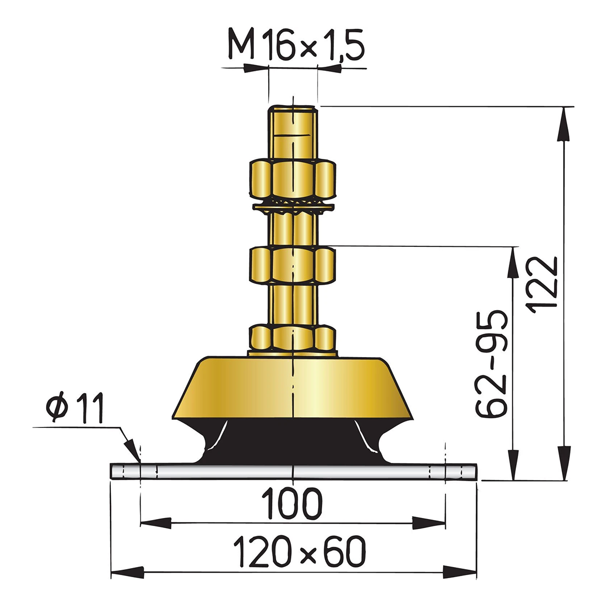 Vetus flexible engine mount type K50 / K75 / K80 / K100 – Vetus online