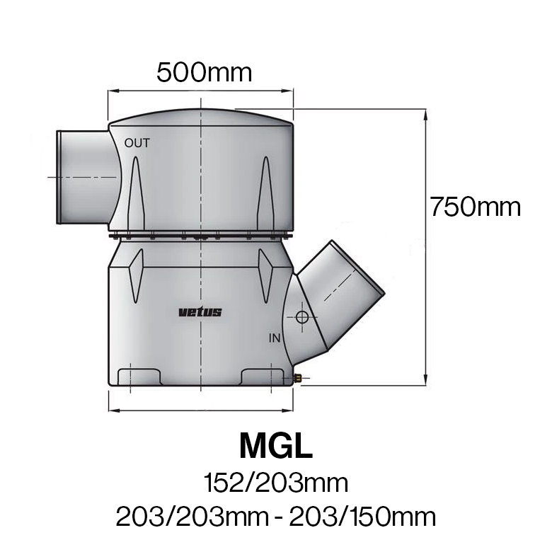 Vetus MGL waterlock – Vetus online