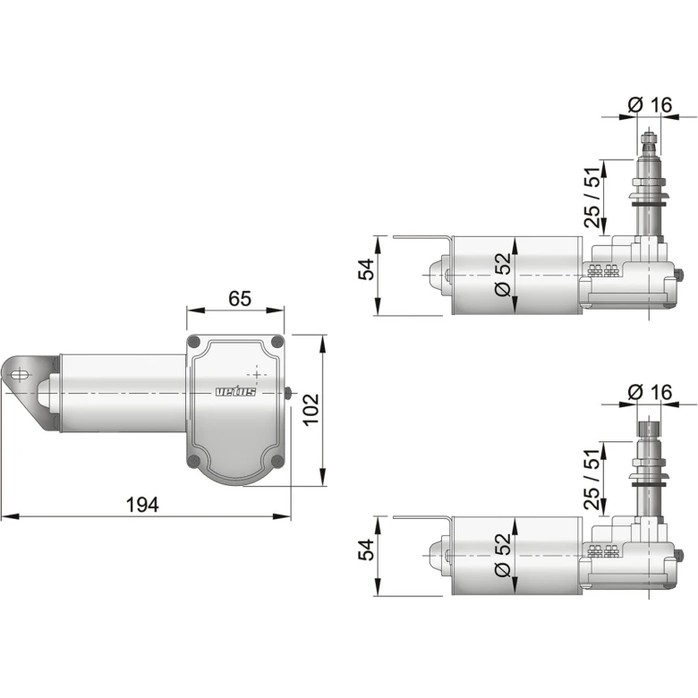 Vetus windscreen wiper motor type RW – Vetus online