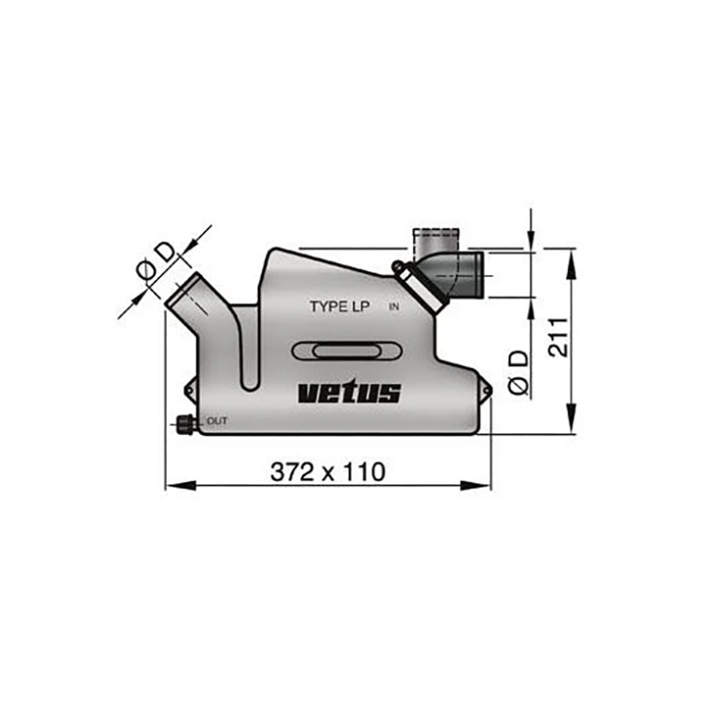 Vetus LP waterlock with rotating inlet – Vetus online